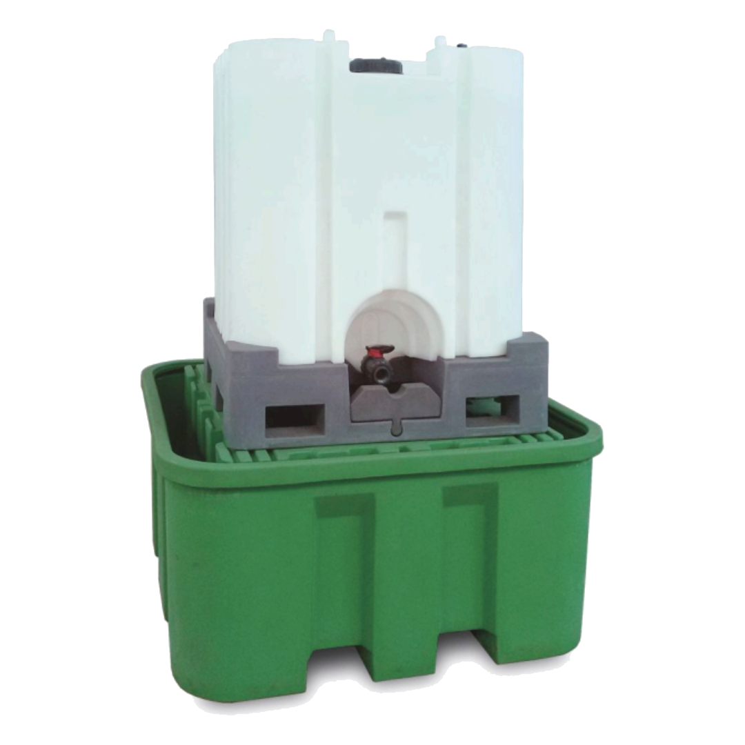 Collection tank for 1000 Lt IBC tank (with support table) – Mayermoover