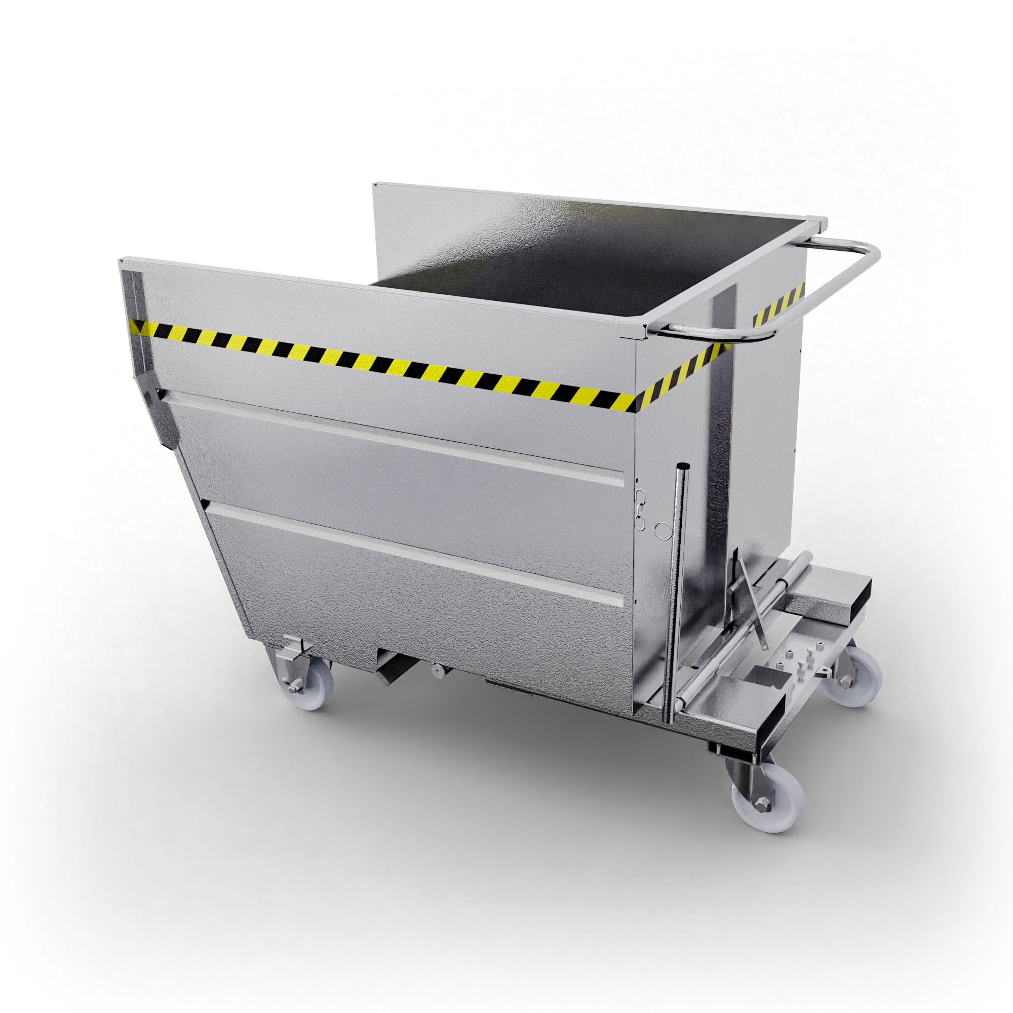 SBR1000 benna ribaltabile con ruote 1000 lt - Zincata | Mayermoover