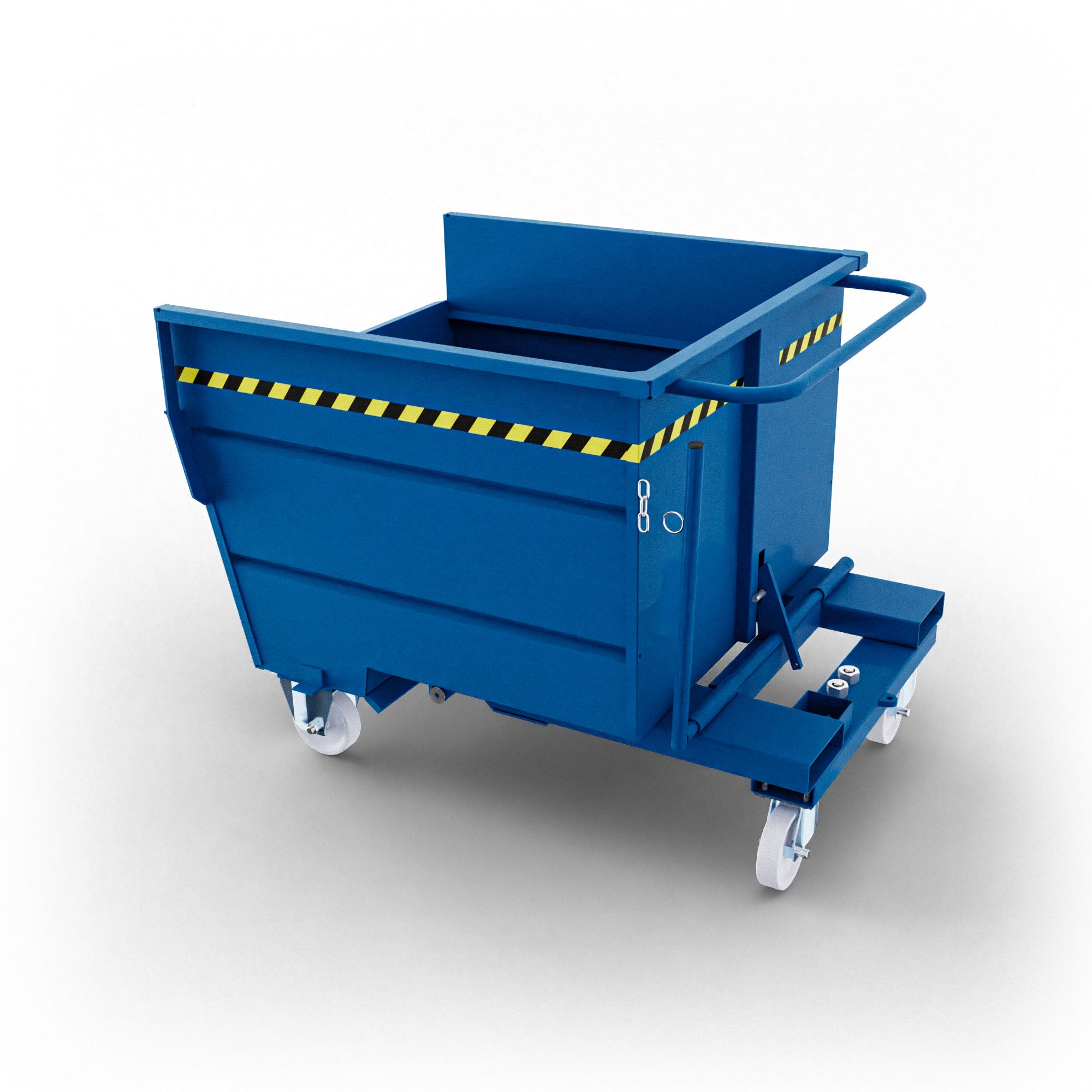 SBR750 forklift tipping skips with wheels | Mayermoover