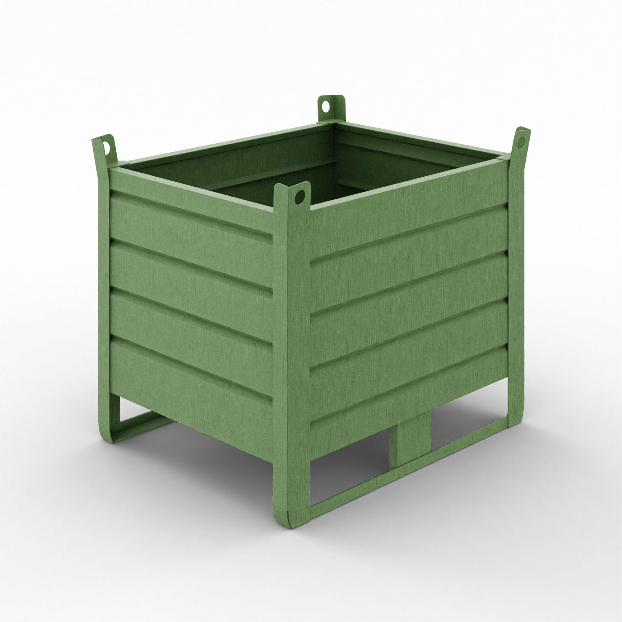 Sheet Metal Container, Size 1000x800x880 mm - RAL 6011 | Mayermoover